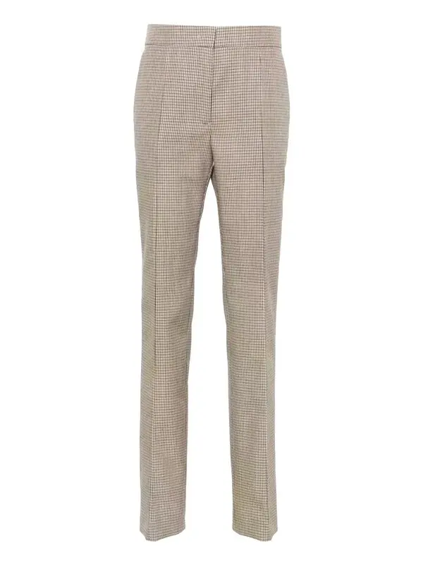 JIL SANDER Checked Tailored Trousers - Brown