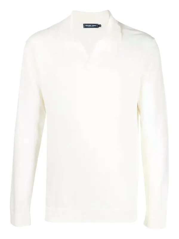 Frescobol Carioca Knitted Long-sleeve Polo Shirt - Neutrals