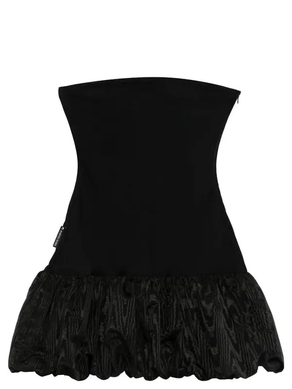 MARINE SERRE Strapless Puffball Hem Mini Dress - Black