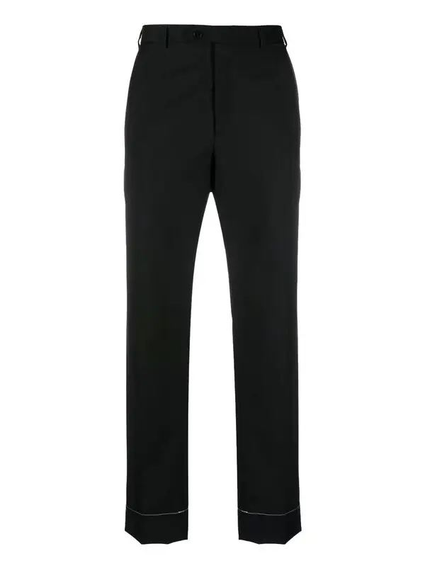 Brioni Tailored Straight-leg Trousers - Black