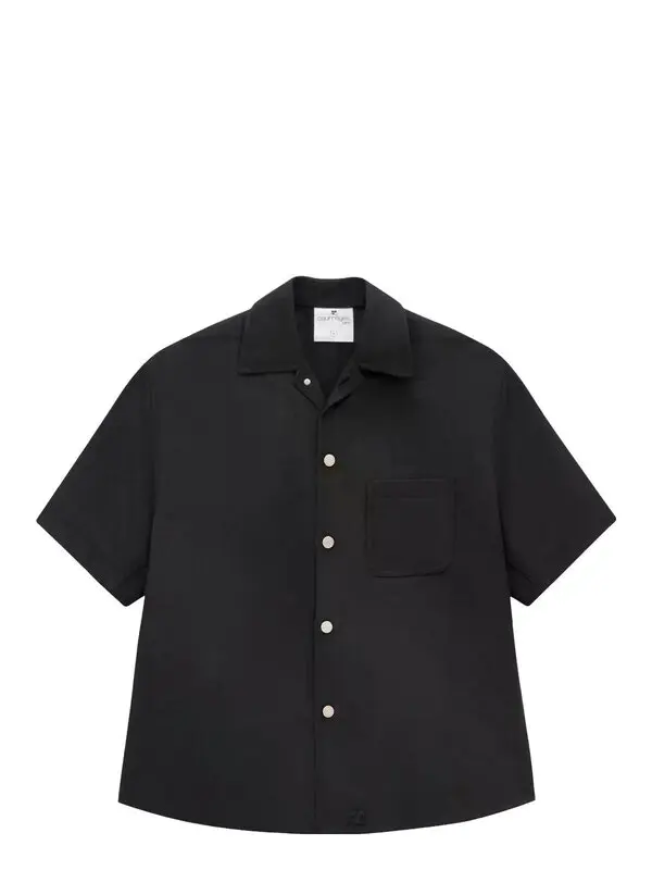COURREGES Skater Retro Twill Shirt - Black