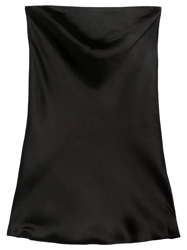 Norma Kamali Bias-cut Strapless Mini Dress - Black