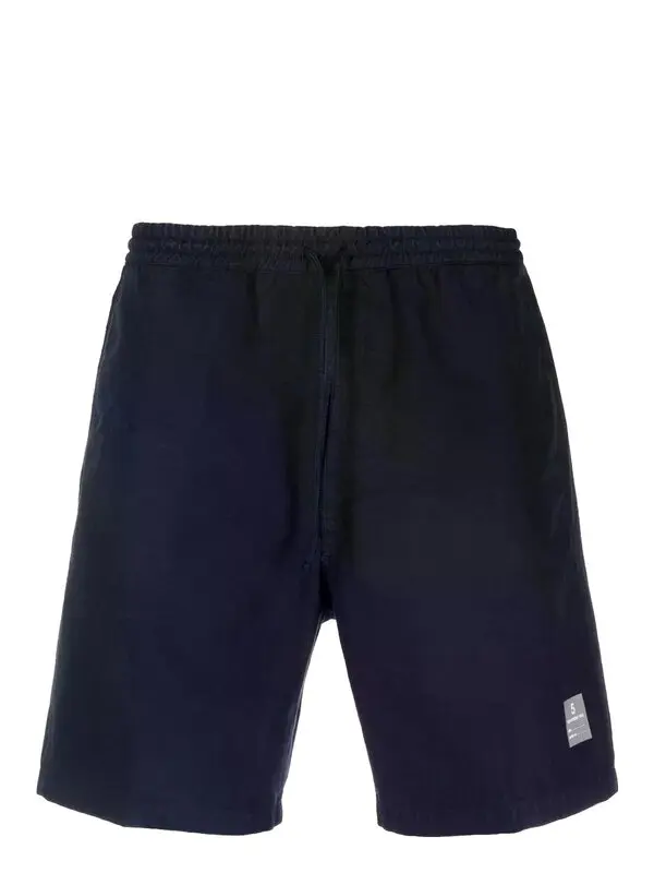 DEPARTMENT 5 Cotton Drawstring Bermuda Shorts - Blue