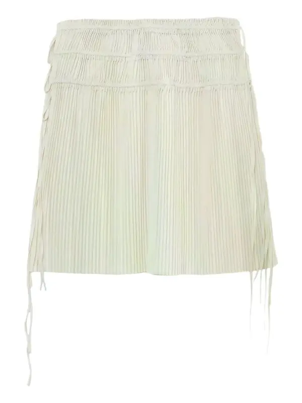 Helmut Lang Strap-detail Pleated Midi Skirt - Neutrals
