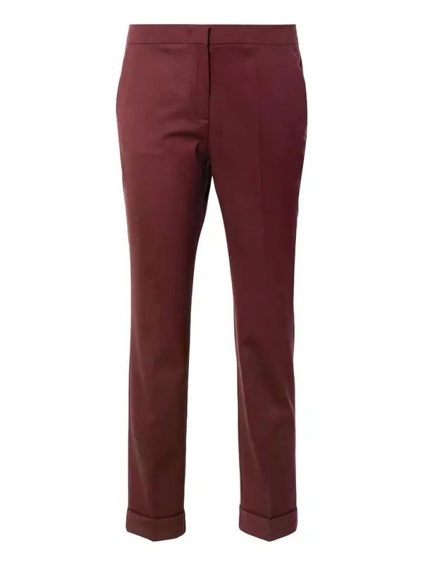 Etro Cropped Wool Trousers - Red