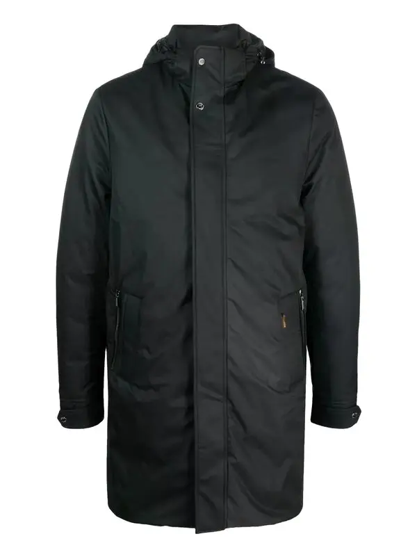 MOORER Vermont Detachable-hood Down Jacket - Black
