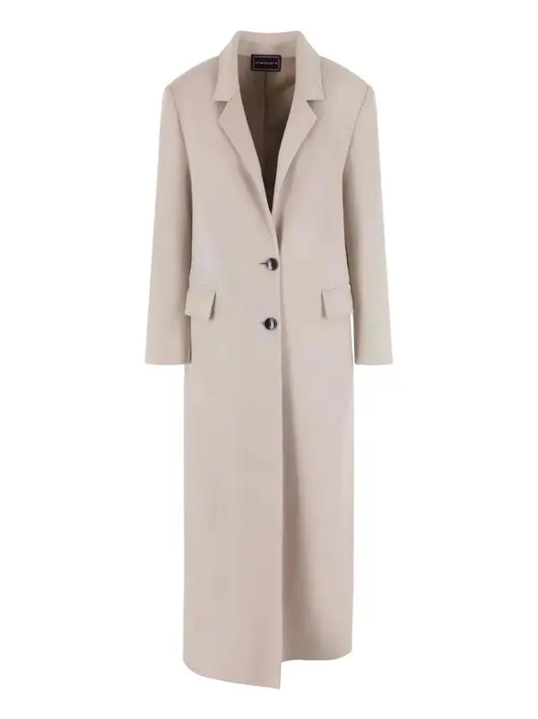 10 CORSO COMO Buttoned-up Virgin Wool Overcoat - Neutrals