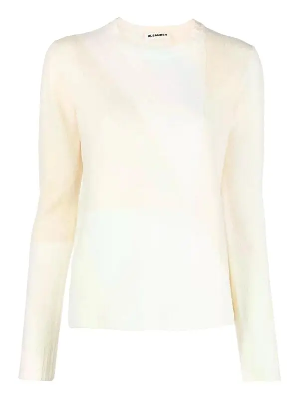 JIL SANDER Two-tone Knitted Jumper - Neutrals