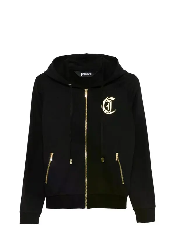 Just Cavalli Logo-print Hoodie - Black