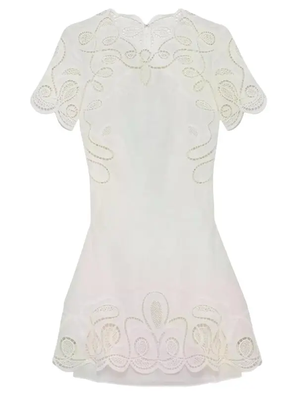 Simkhai Embroidered Mini Dress - White