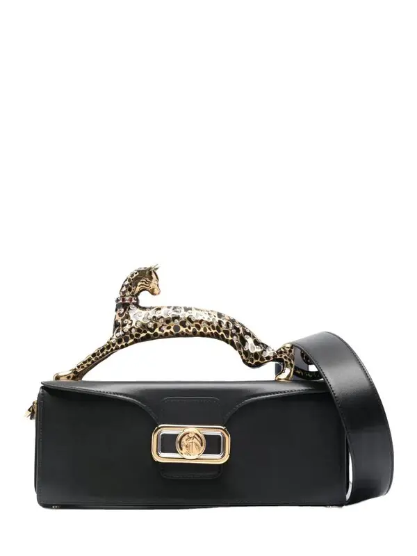 LANVIN Pencil Cat Leather Bag - Black