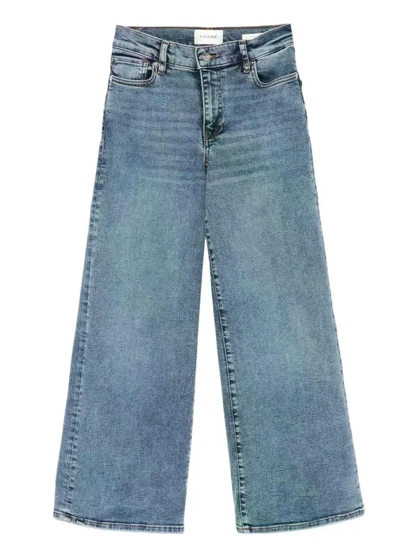 FRAME Le Pixie Slim Palazzo Jeans - Blue