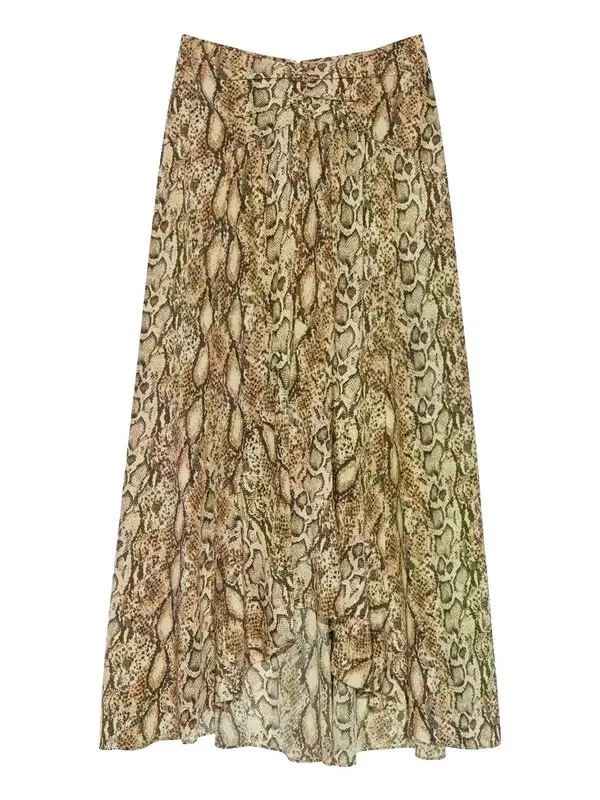 Isabel Marant Étoile Olena Animal Print Skirt - Neutrals