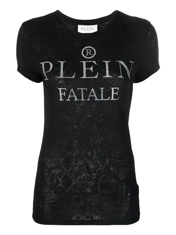 Philipp Plein Logo-embellished Cotton T-shirt - Black