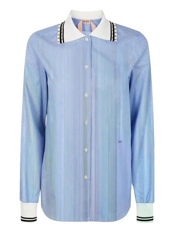 N°21 Cotton Striped Shirt - Blue