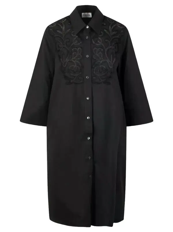 P.a.r.o.s.h Poplin Midi Dress - Black