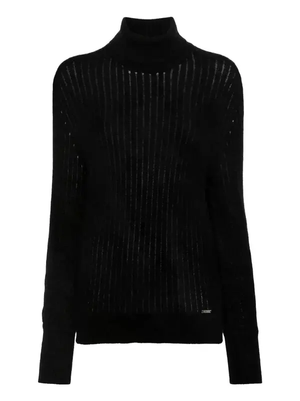 Kiton Ribbed Knit Roll-neck Jumper - Black