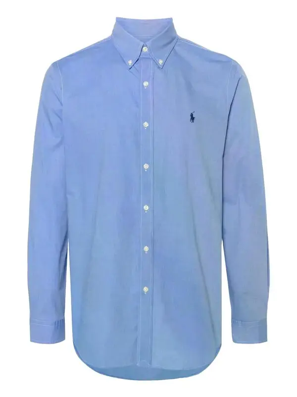 Polo Ralph Lauren Polo Pony-embroidered Poplin Shirt - Blue