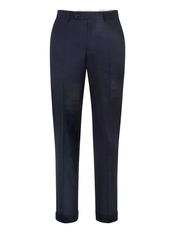 Brunello Cucinelli Tapered-leg Wool Trousers - Blue