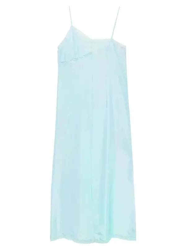MAISON MARGIELA Asymmetric Silk Maxi Dress - Blue