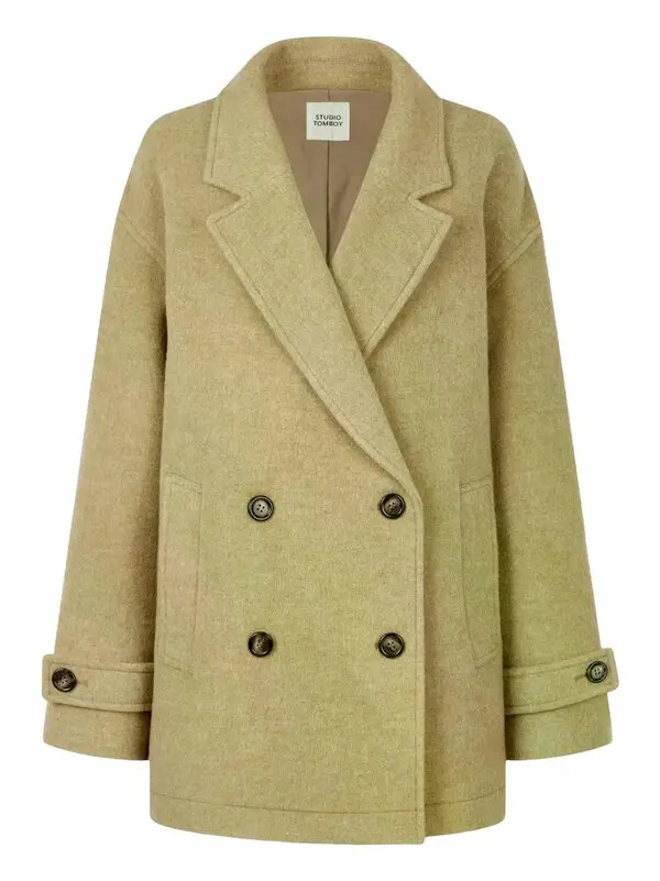 STUDIO TOMBOY Double-breasted Wool-blend Coat - Neutrals
