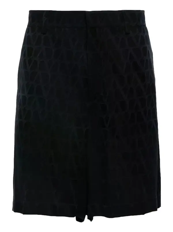 Valentino Garavani Toile Iconographe Jacquard Chino Shorts - Blue