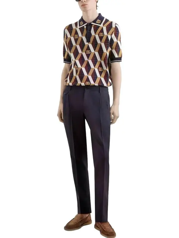 Dolce & Gabbana Silk-blend Trousers - Blue