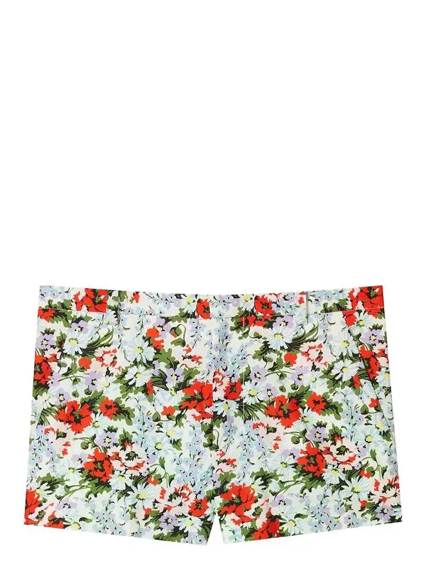 Marc Jacobs The Short Floral-print Shorts - Blue