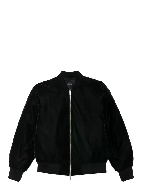 Armani Exchange Velvet-effect Jacket - Black