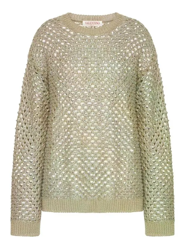 Valentino Garavani Sequinned Sweater - Neutrals