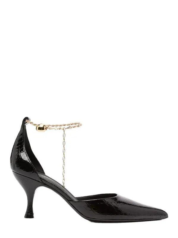 FERRAGAMO 80mm Logo-engraved Leather Pumps - Black