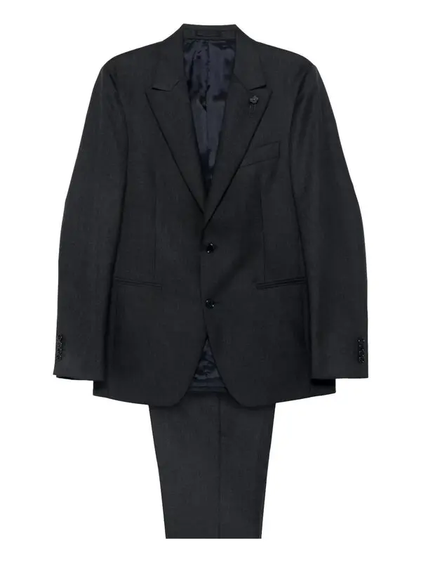 LARDINI Virgin Wool Suit - Blue