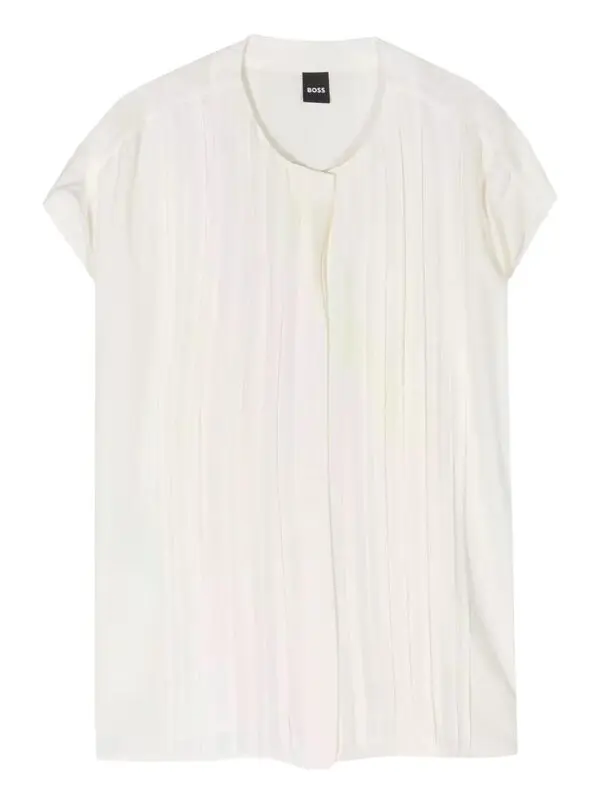 BOSS Berita Pintuck-detail Blouse - White