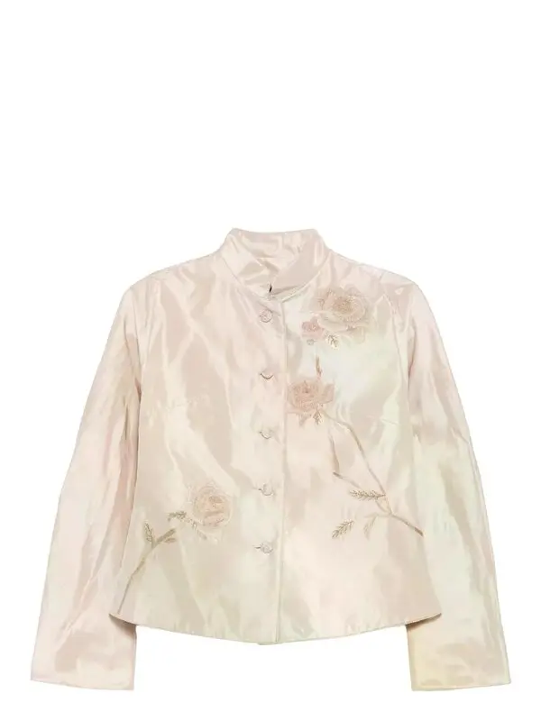 Shiatzy Chen Libre Collection Mandarin Collar Cotton Jacket - Neutrals