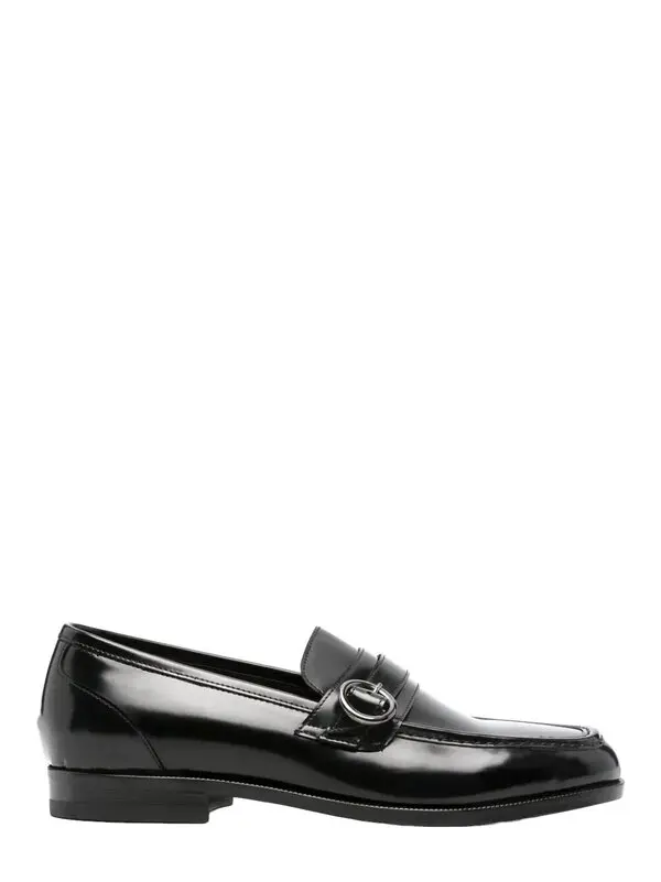 Tagliatore Buckled Leather Loafers - Black