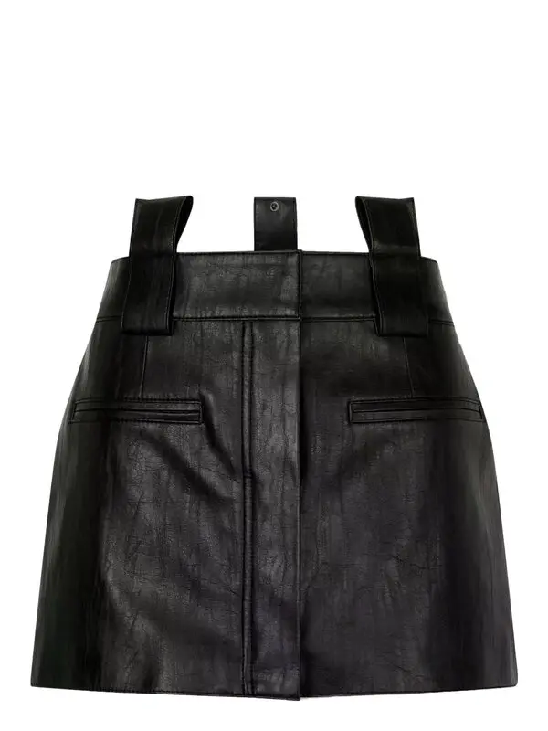 STUDIO TOMBOY Leather Layered Skirt - Black
