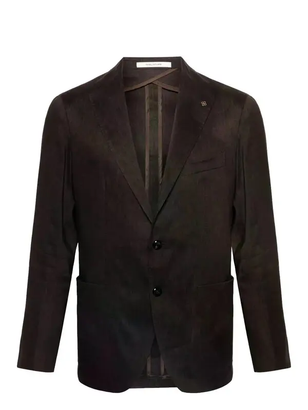 Tagliatore Notched-lapels Single-breasted Blazer - Brown