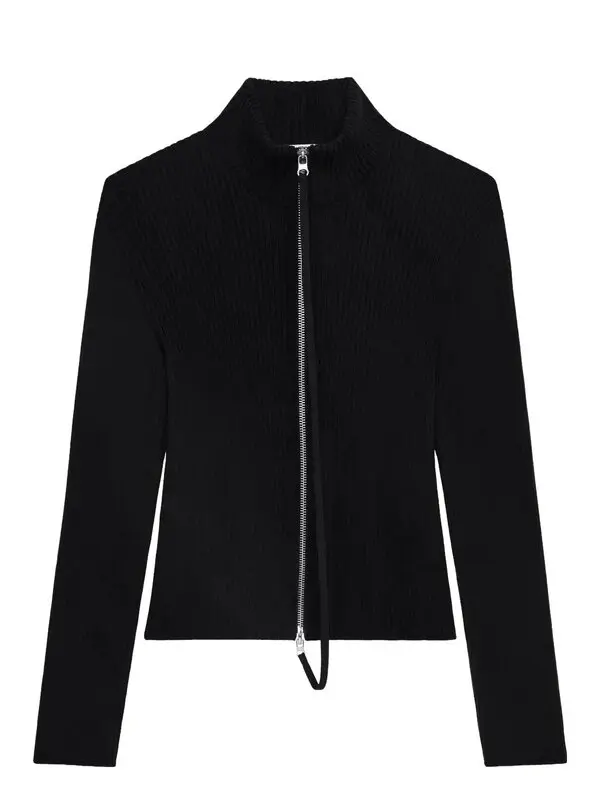 COURREGES Zipped Cardigan - Black