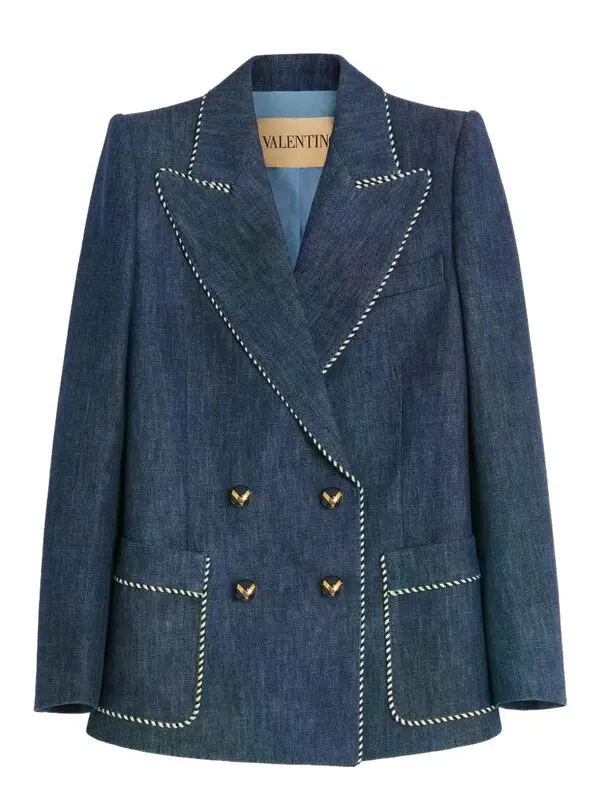 Valentino Garavani Chambray Denim Jacket - Blue