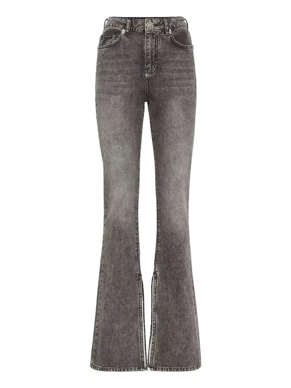 Philipp Plein High-waisted Flared Jeans - Grey