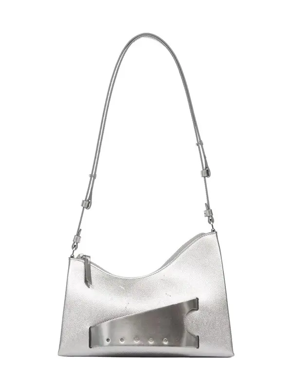 MAISON MARGIELA Snatched Hobo Leather Bag - Silver