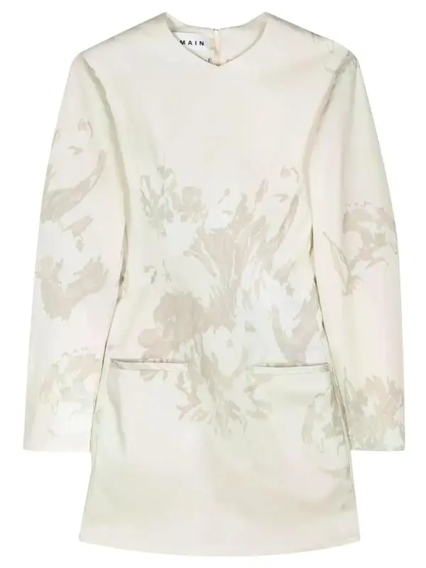 Remain Birger Christensen Floral-print Mini Dress - Neutrals