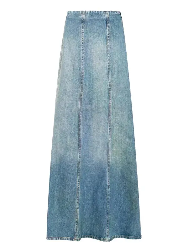 HAIKURE Seamed Denim Midi Skirt - Blue