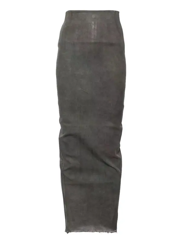 Rick Owens Dirt Pillar Maxi Pencil Skirt - Grey