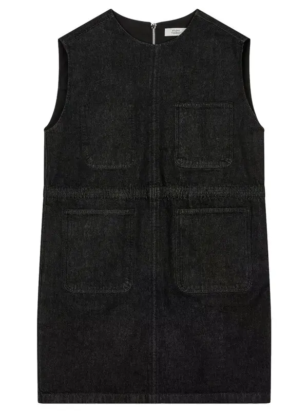 STUDIO TOMBOY Sleeveless Drawstring Dress - Black