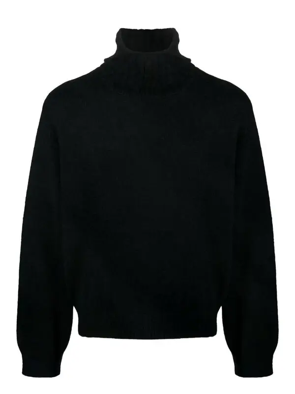 CHARLES JEFFREY Slouchy-hood Felted Jumper - Black
