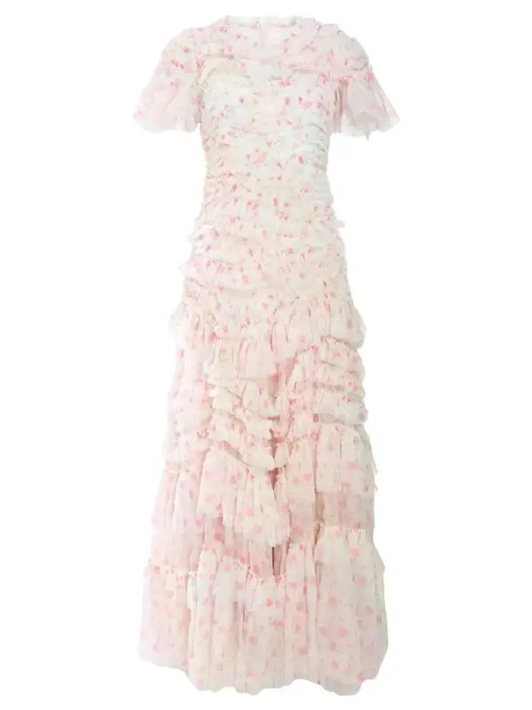 NEEDLE & THREAD Rose Ditsy Gown - Pink