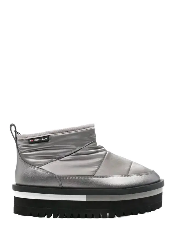 Tommy Hilfiger Padded Flatform Rain Boots - Silver