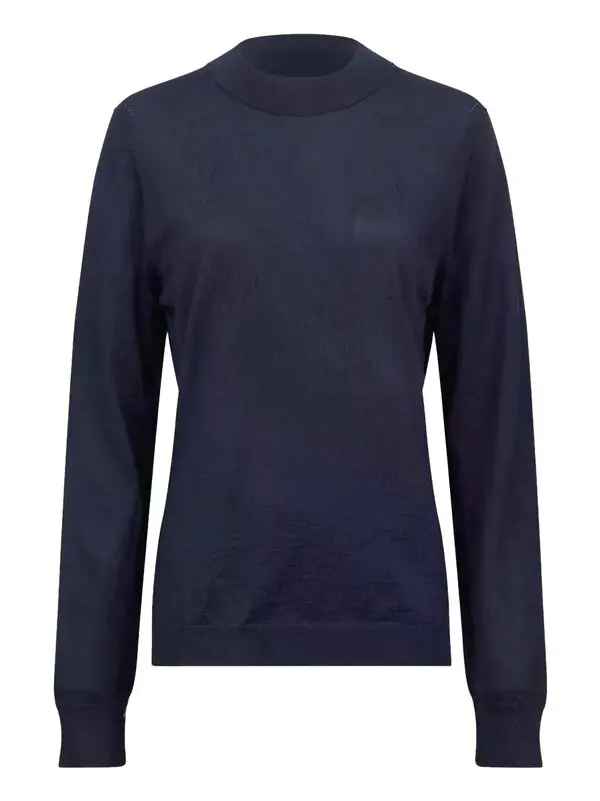 MAISON MARGIELA Ribbed-edge Wool Sweater - Blue
