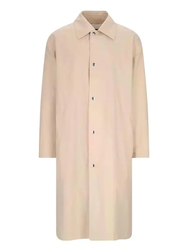 JIL SANDER Logo-print Coat - Neutrals
